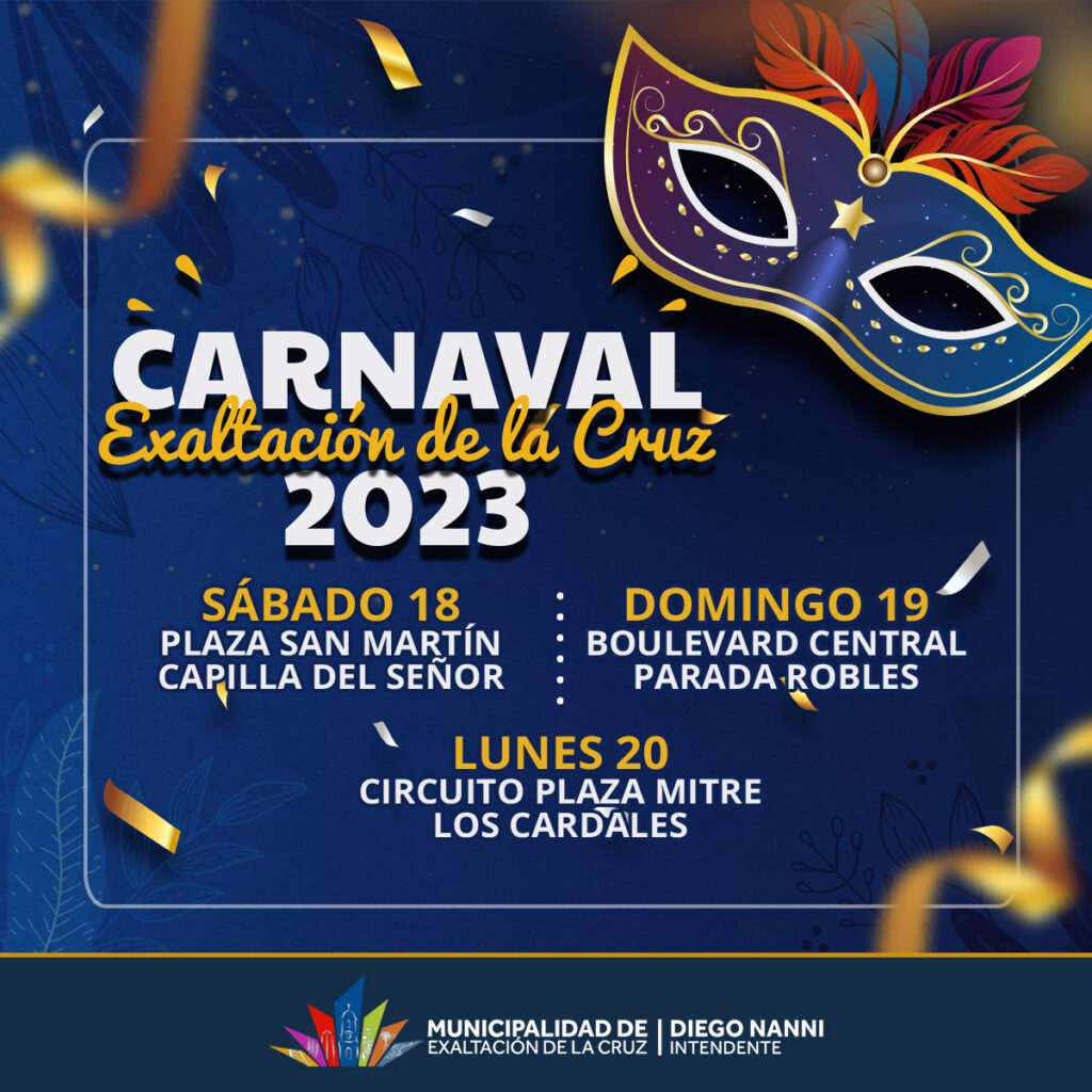 Carnaval 2023 – Cultura – Municipalidad de Exaltación de la Cruz