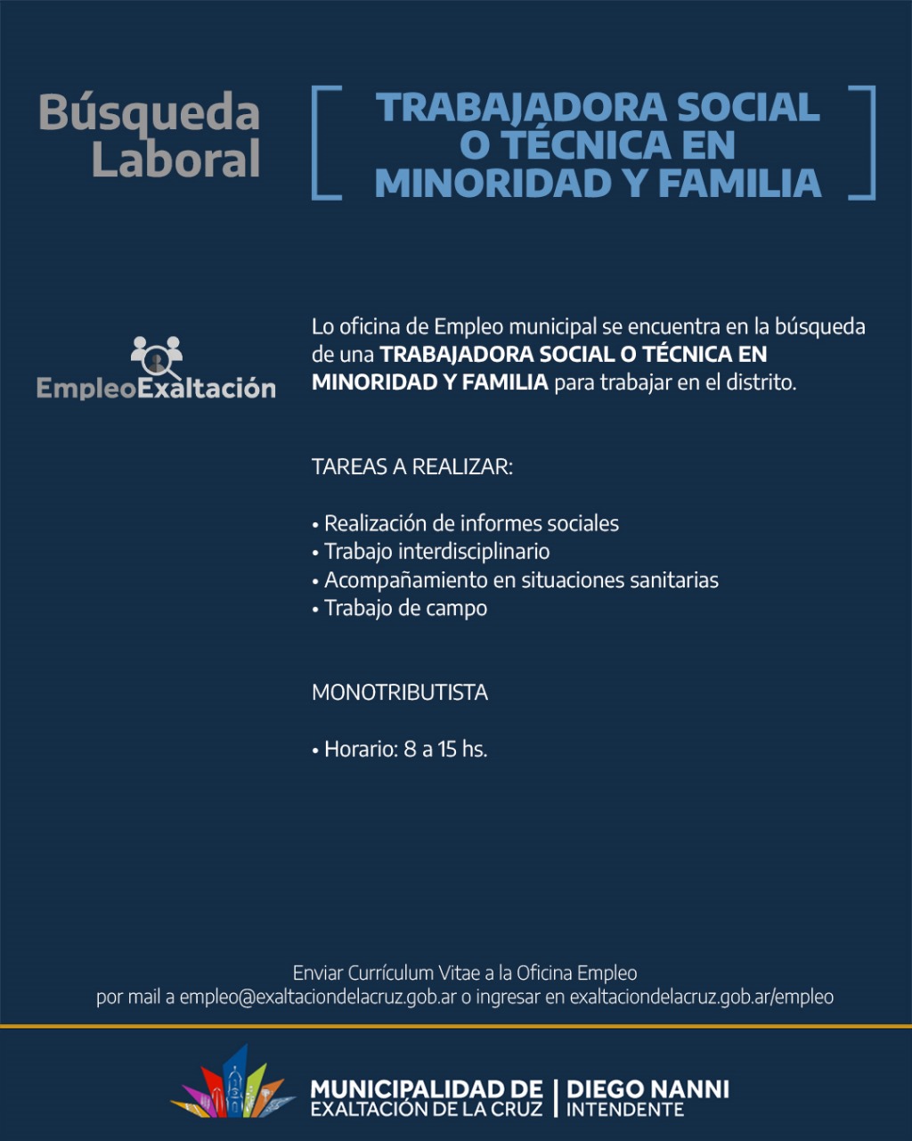 TRABAJADORA SOCIAL / TÉCNICA EN MINORIDAD Y FAMILIA – Oficina de Empleo